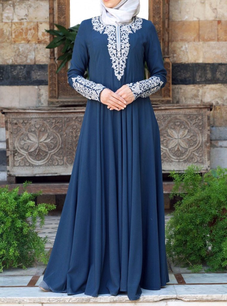 Zanubiya Abaya Gown (Blue Eclipse) - True Modesty